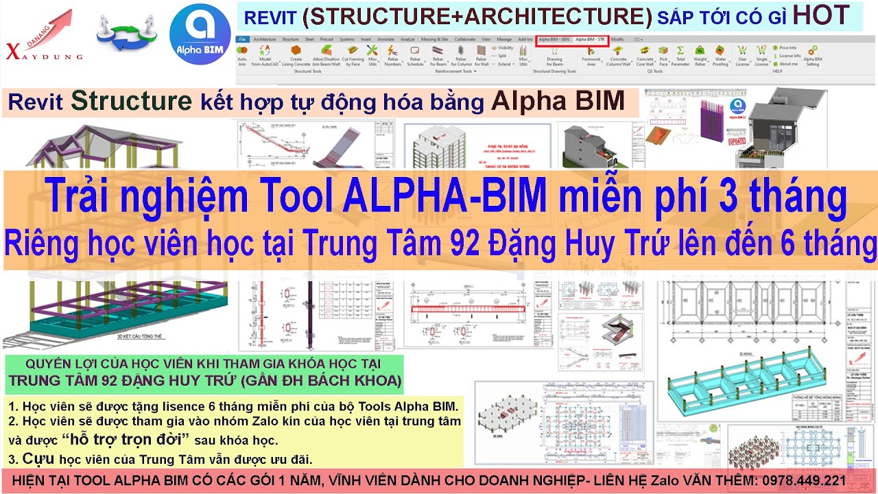 Trải nghiệm Tool Alpha Bim-Khóa học Full Revit Structure, Architecture, Revit (Kết Cấu+ Kiến ...