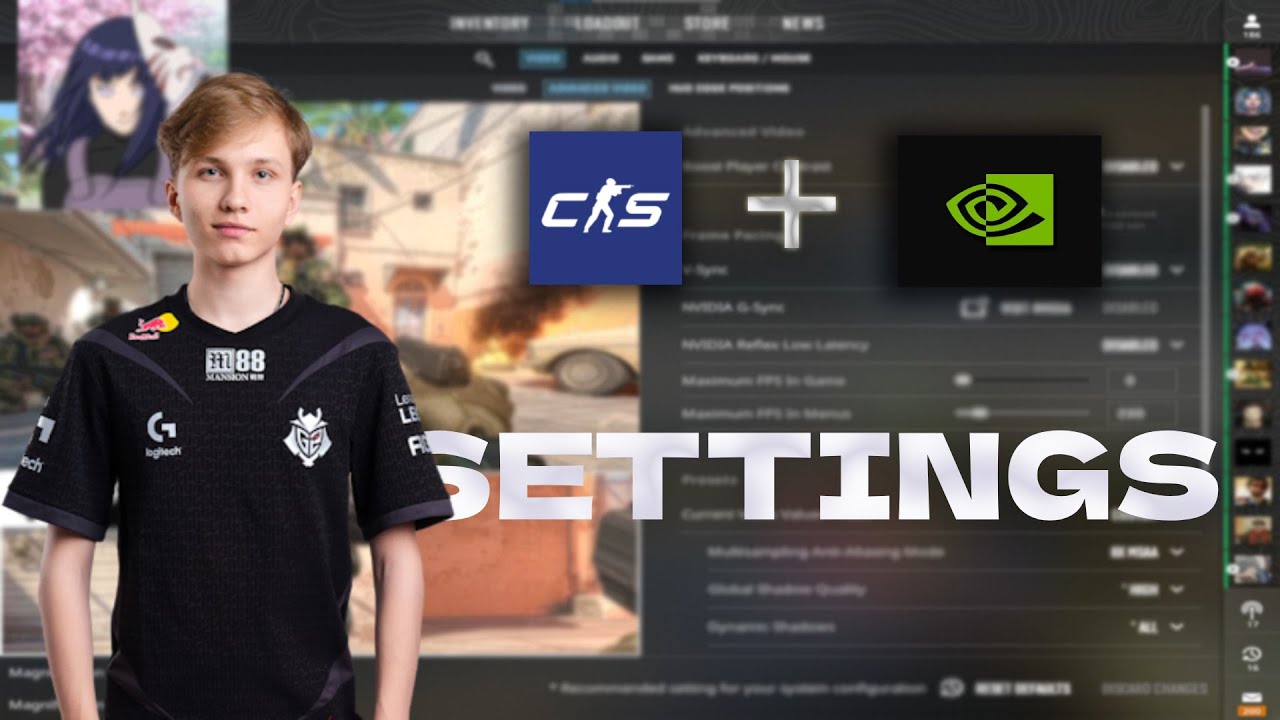 m0NESY CS2 Settings + NVIDIA - YouTube