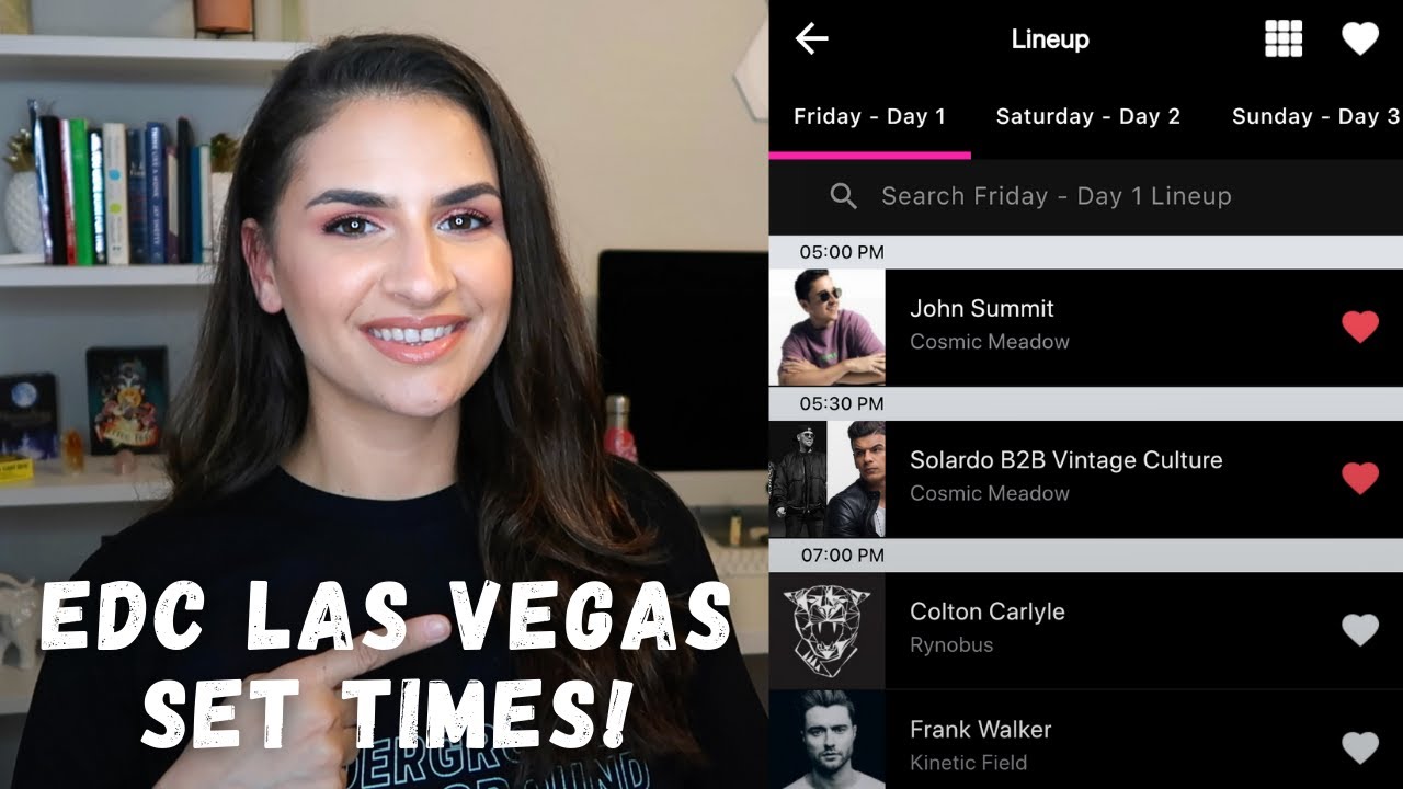 EDC Las Vegas Set Times! My Plans & Meet Up Schedule - YouTube
