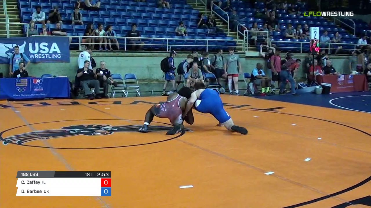 Junior FS 182 Round of 64 - Cameron Caffey (IL) vs. Drake Barbee (OK ...