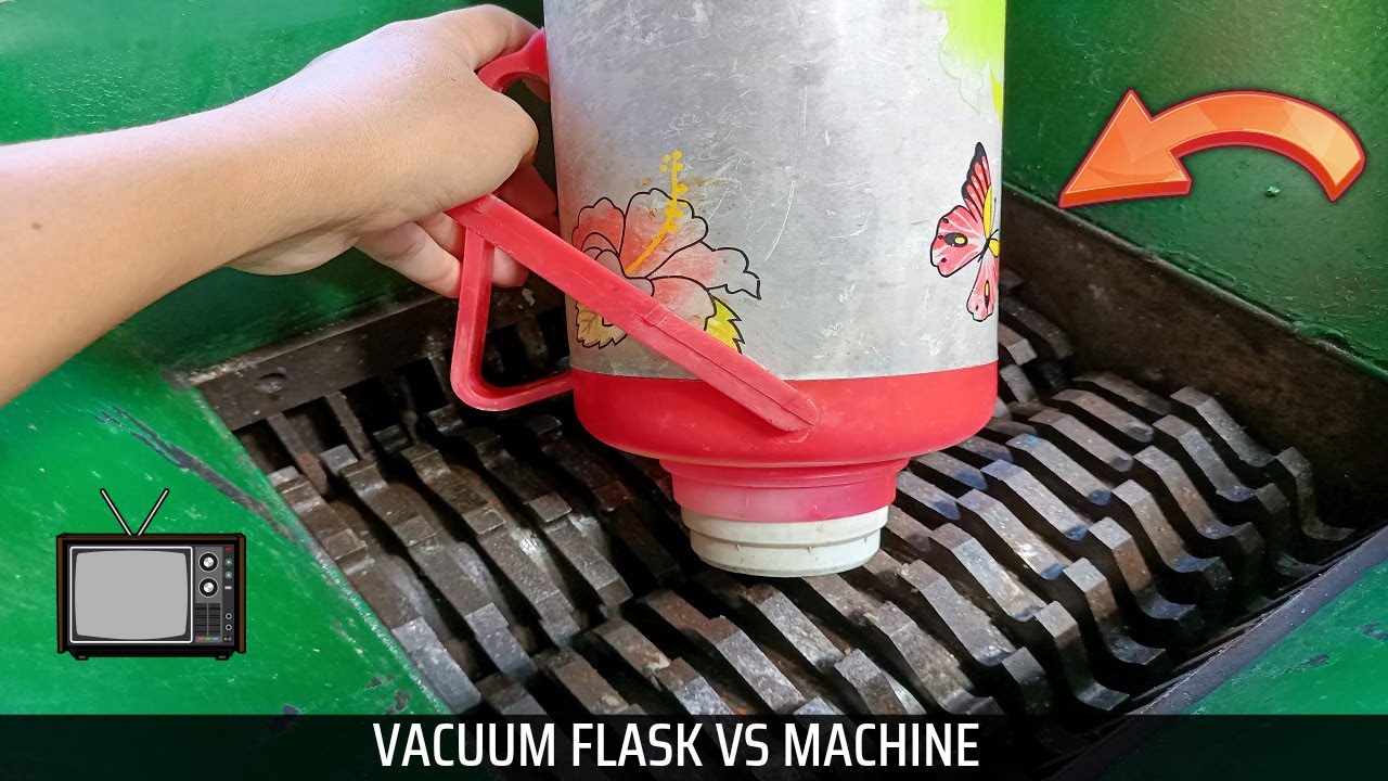 Plastic Vacuum Flask vs Fast Shredder Machine - YouTube