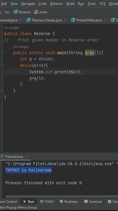 Print Number In Reverse Order Java Java Coding Programming Youtube