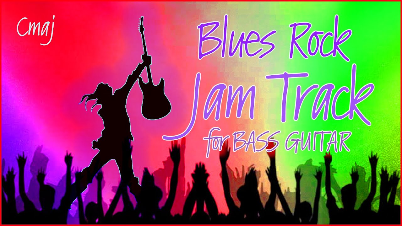 513 BLUES ROCK Jam Track in Cmaj for BASS GUITAR - YouTube
