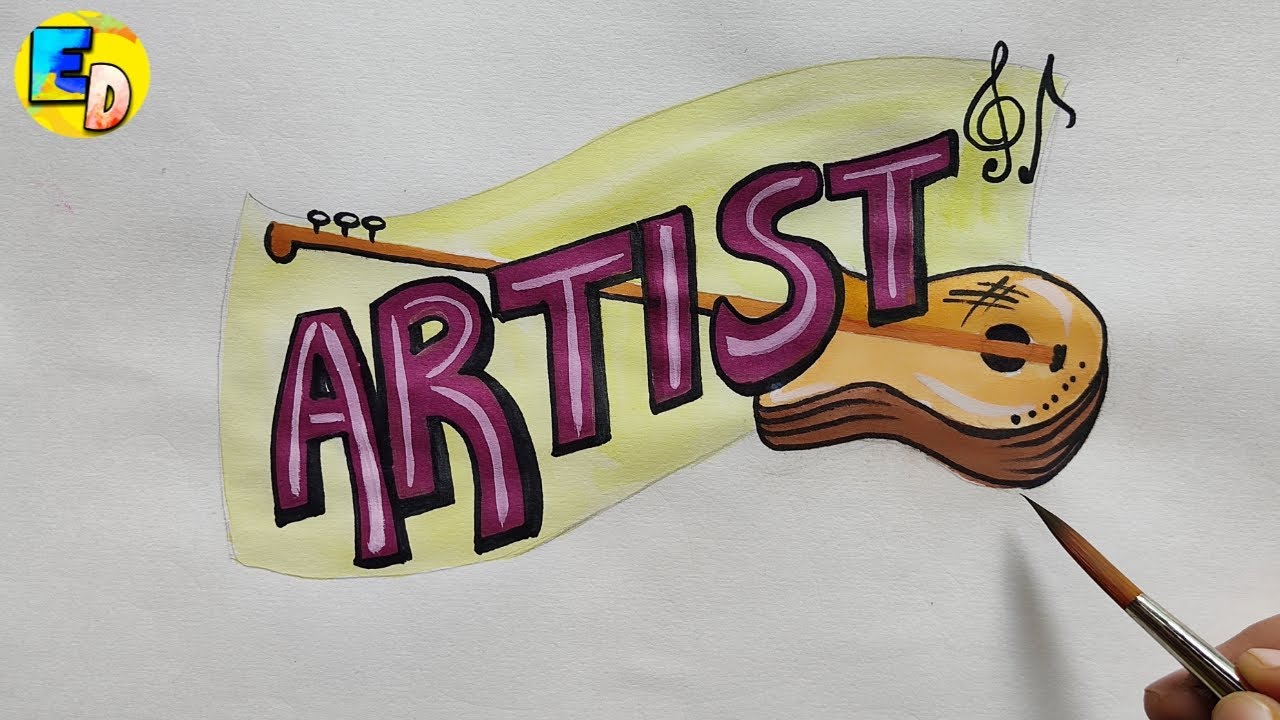 how to draw letter artist | #EasyToDraw | lettering drawing of artist ...