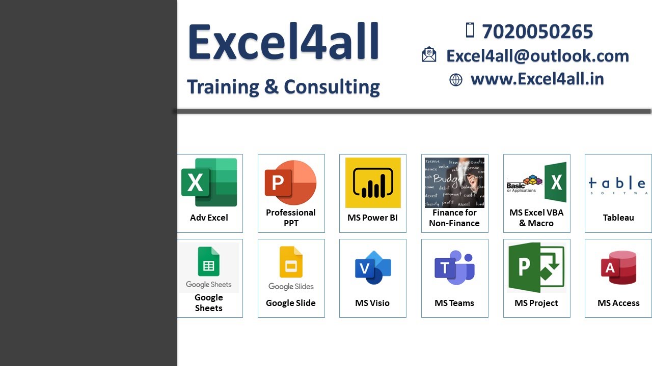 Excel4all Adv Excel Training Day 1 Youtube