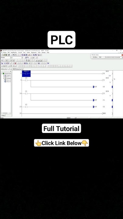 PLC Programming Tutorial using Mitsubishi GX developer #plc #plcprogramming #shorts - YouTube