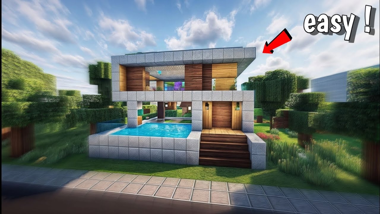 modern house 🏠 minecraft - tutorial #minecraft #minecrafthouse # ...