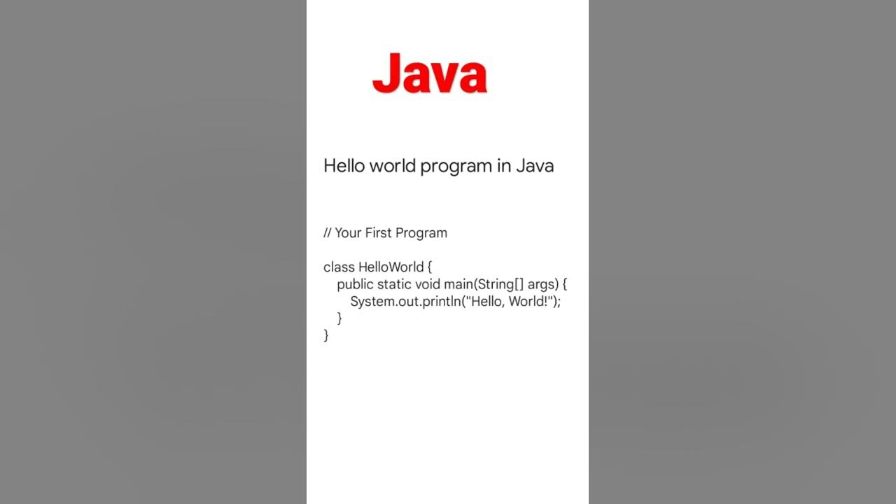 Hello Word Program In Java C Cpp Javascript Python Short Shorts Program Codeworld Youtube