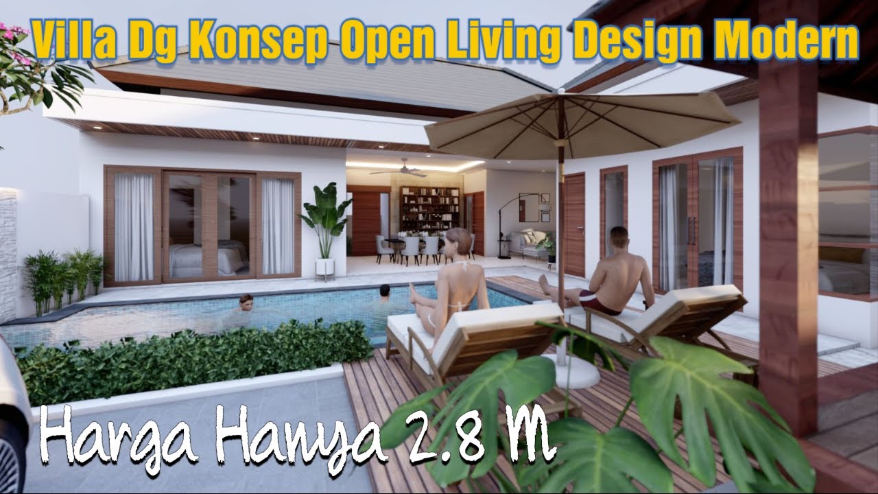 Villa Bali Konsep Open Space Dg Private Pool - YouTube