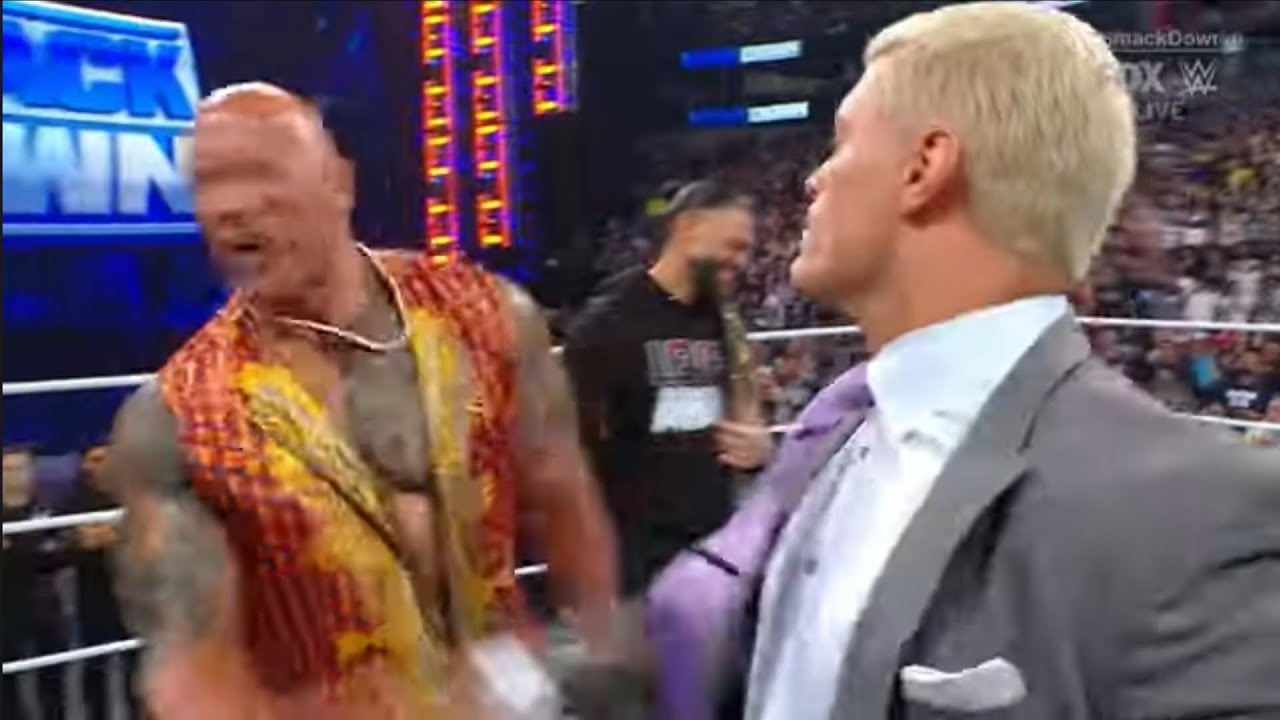 Cody Rhodes Smacks The Rock Across The Face! 🫨🫨🫨 - YouTube