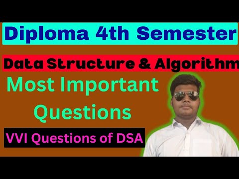Data Structure and Algorithm| Important Questions| 4th Semester Diploma ...