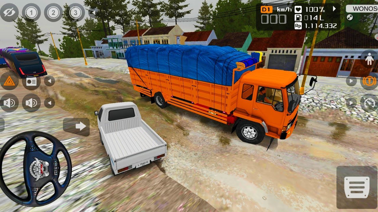 FUSO FIGHTER ENGKEL FREE TRUCK || bus simulator indonesia game - YouTube