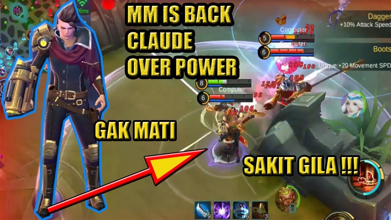 MM IS BACK NEW HERO CLAUDE GAMEPLAY WTF OVER POWER DAMAGE !!! - YouTube