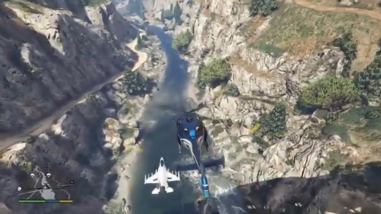 P-996 Lazer pass over Raton Canyon (Gta 5 offline) - YouTube