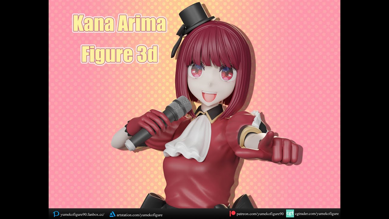 Kana Arima idol dress figure 3d - YouTube