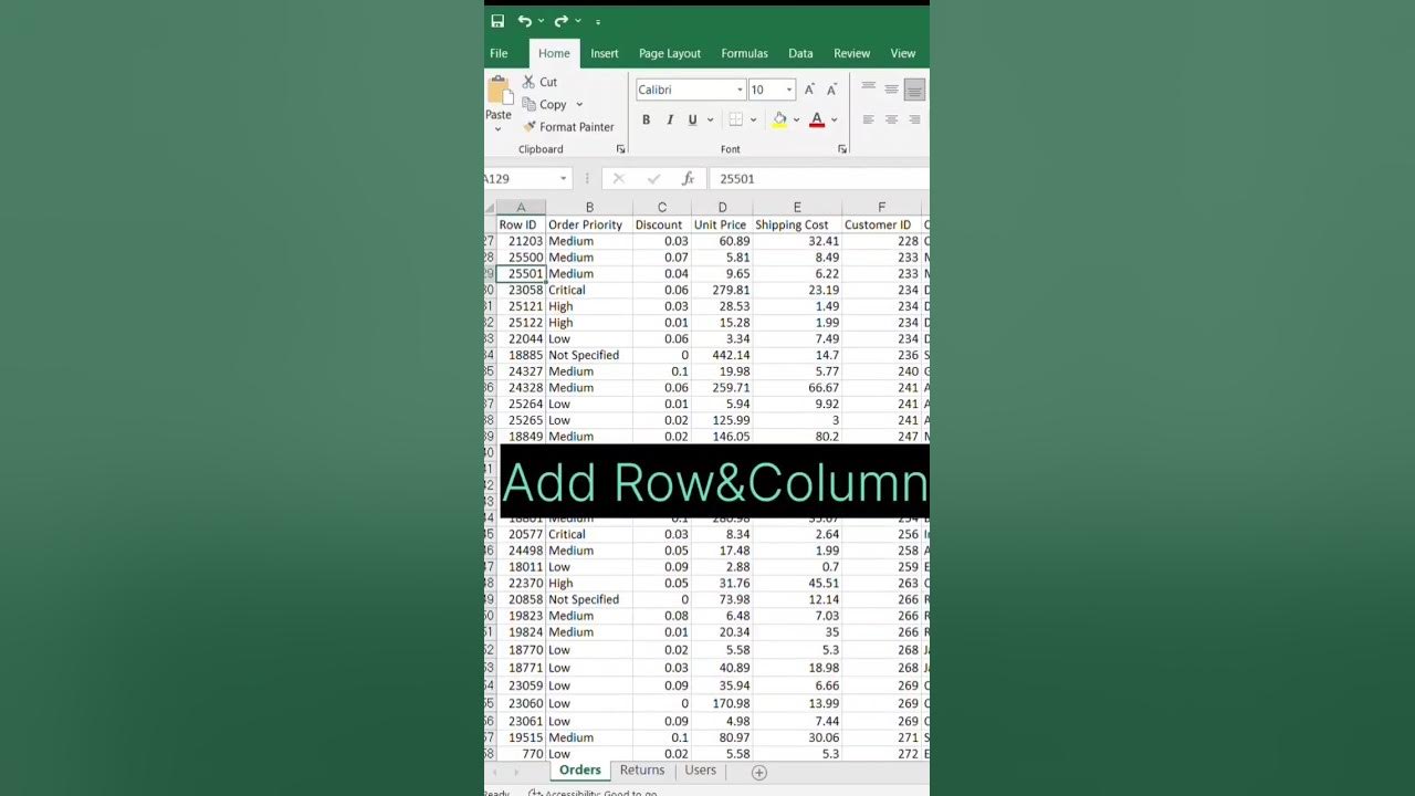 Add Rowandcolumn In Ms Excel Pavanlalwani Msexceltricks Viralsongs Shorts Trendingsong 8744