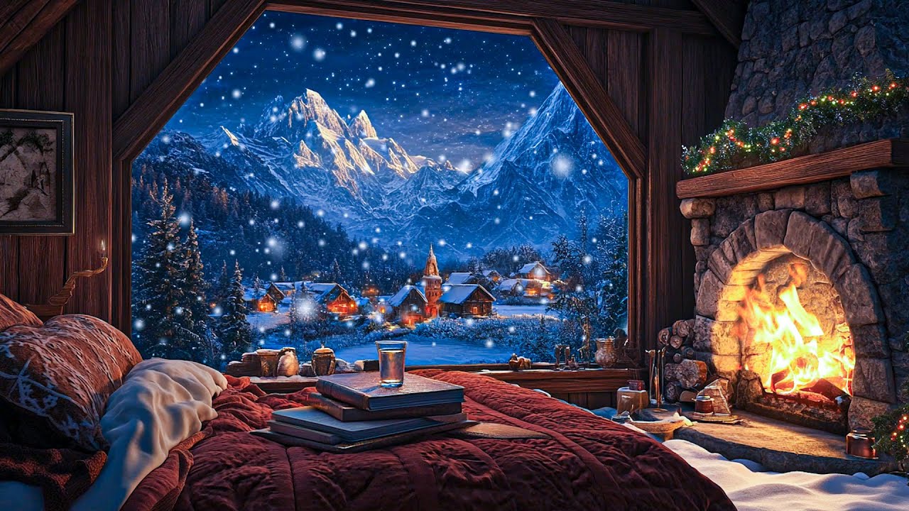 The Sound of Burning Wood, Falling Snow Helps to Relax the Mind ...