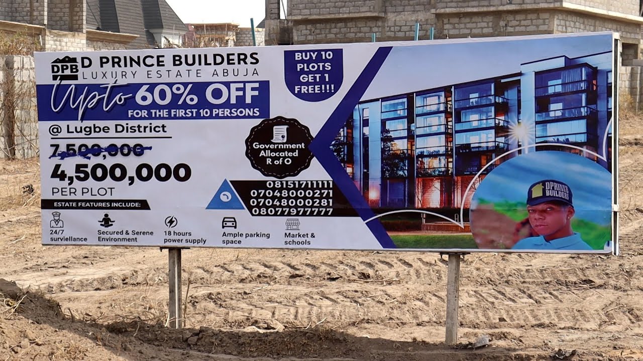 FCT HOUSING DEVELOPMENT: D Prince Builders Constructs Luxury Estate in Lugbe - YouTube