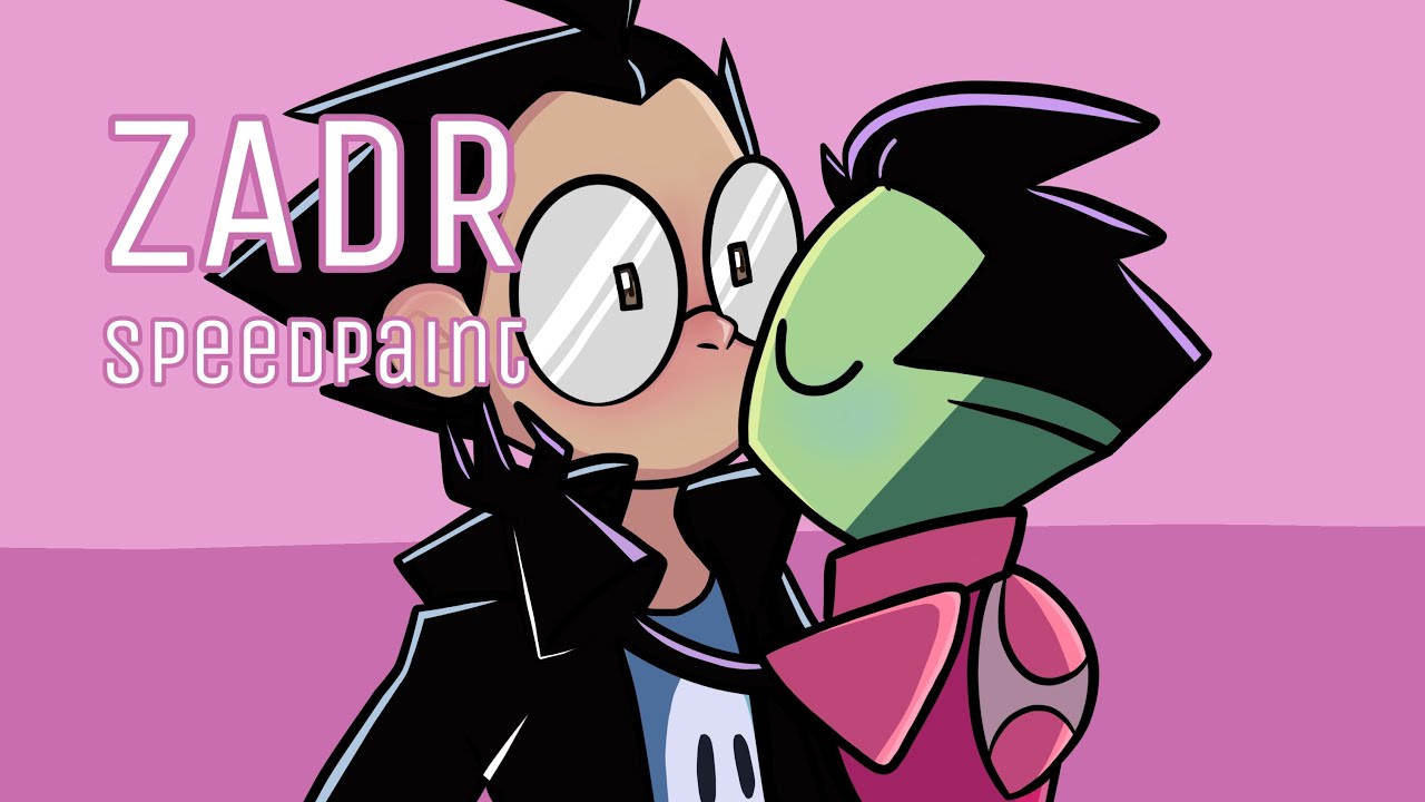 ZaDr Kiss - Invader Zim [SpeedPaint] - YouTube