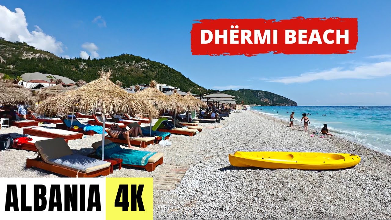 ALBANIA 🇦🇱 [4K] DHERMI BEACH — Exploring Albanian Riviera — AUGUST 2023 ...