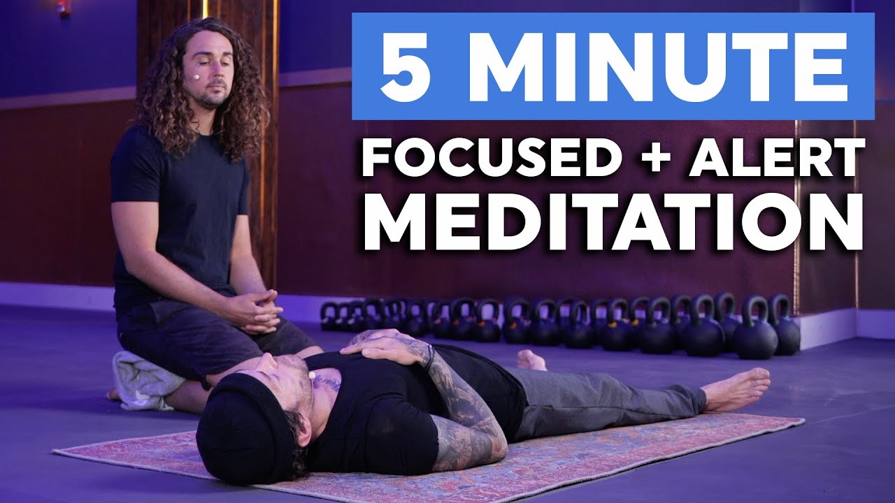 5 Minute Focused + Alert Meditation | Follow-Along Breathing Sequence ...