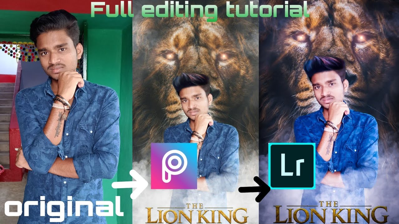 Tiger photo editing on PicsArt and Lightroom cc tutorial, step by step ...