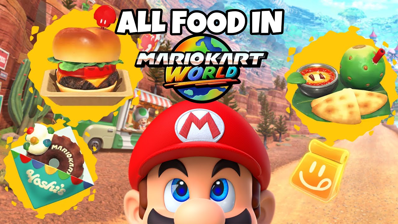 What is Dash Food?? All Food in Mario Kart World! (So far) - YouTube