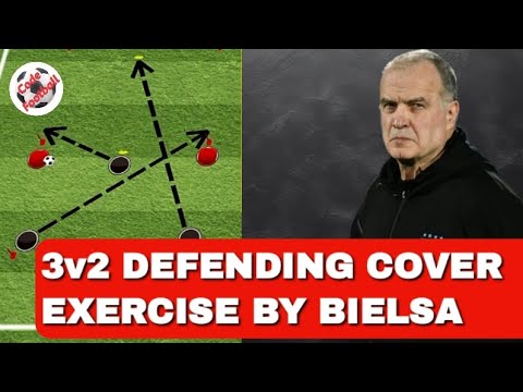 3v2 defending cover! Tactical drill by Bielsa! - YouTube