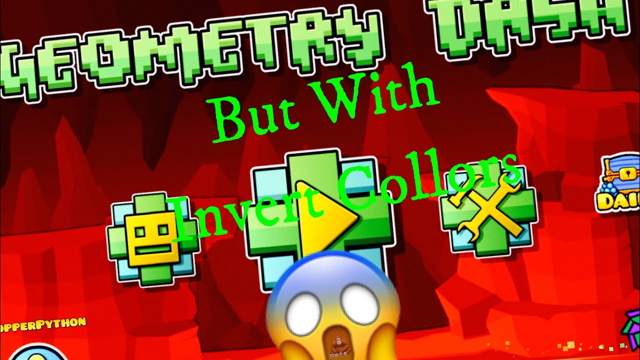 Geometry Dash But With Invert Colors 😱 - YouTube