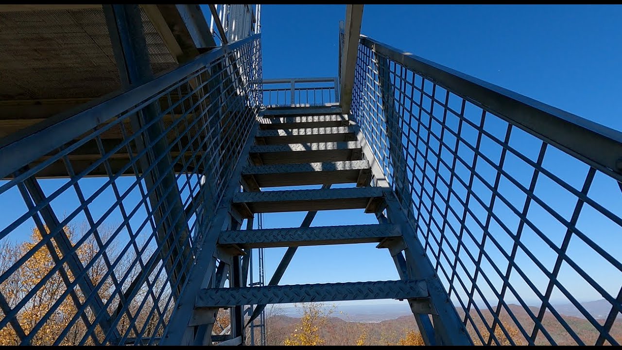 Fire tower on Pinnacle Mountain, Erwin Tennessee - YouTube