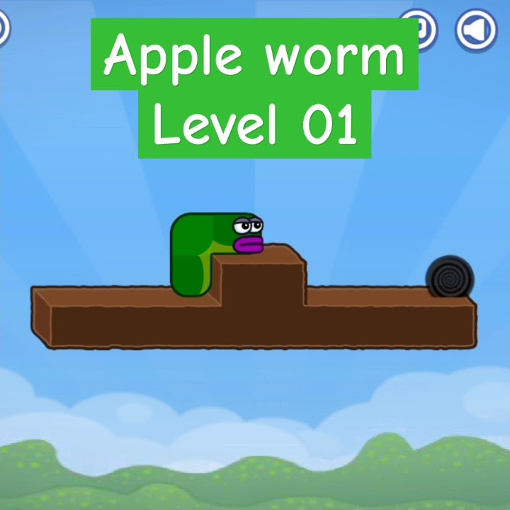Apple Worm Game Level 01 - YouTube