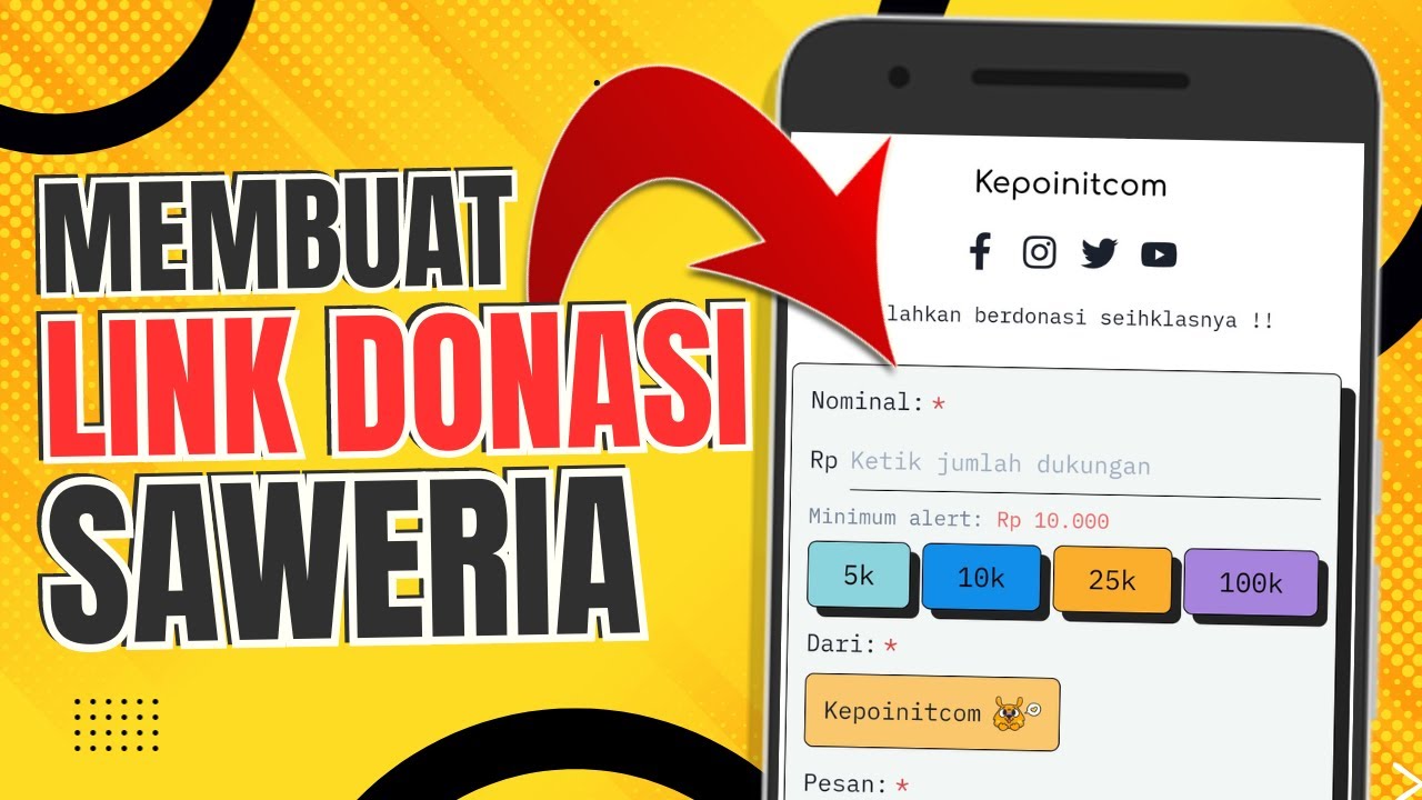 Cara Membuat Link Donasi Saweria - YouTube