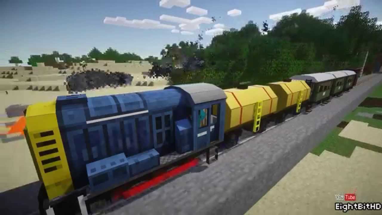 Diesel locomotive Ride [TrainCraft-Minecraft-Railroad] - YouTube