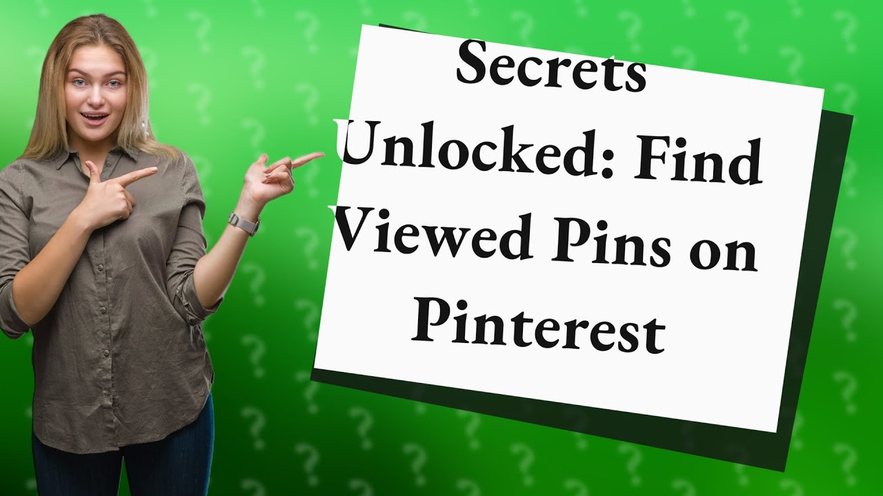 How do I see pins I've viewed on Pinterest? - YouTube