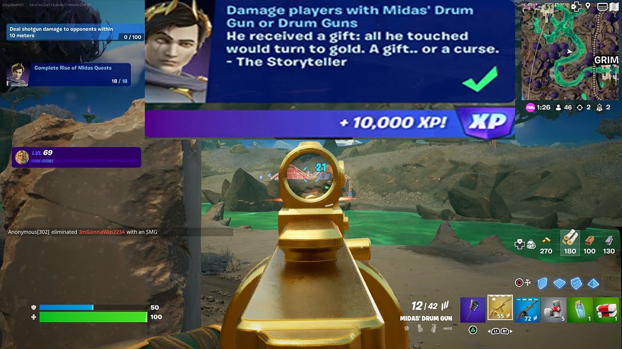 How to EASILY Damage players with Midas Drum Gun or Drum Guns items ...