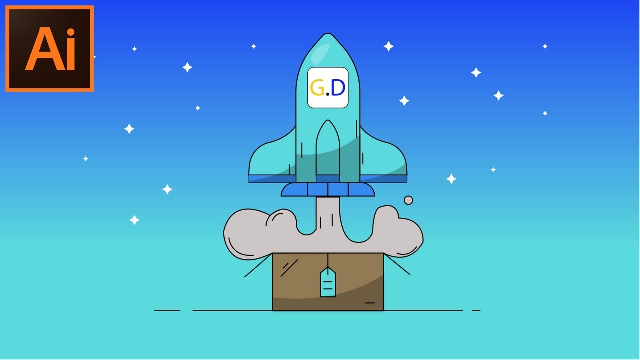 How to Create a Beautiful Spaceship Vector Illustration in Adobe ...