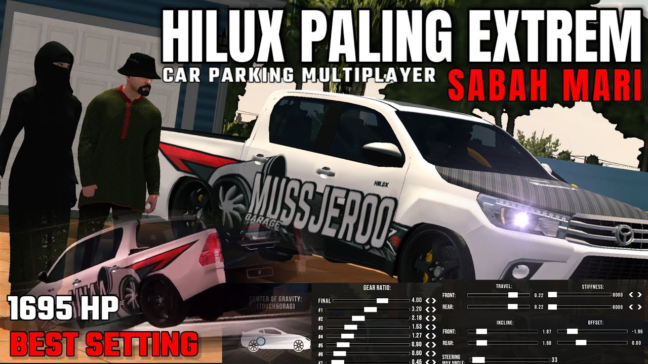 AINAJOO REVIEW HlLUX WHEELIE 10 TIANG |car parking multiplayer - YouTube