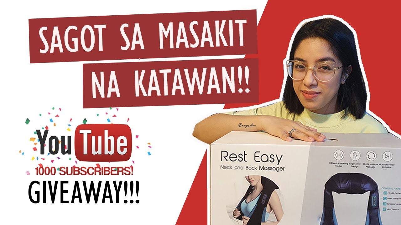 REST EASY NECK & BACK MASSAGER [ UNBOXING & REVIEW ] 1K SUBS GIVEAWAY ...