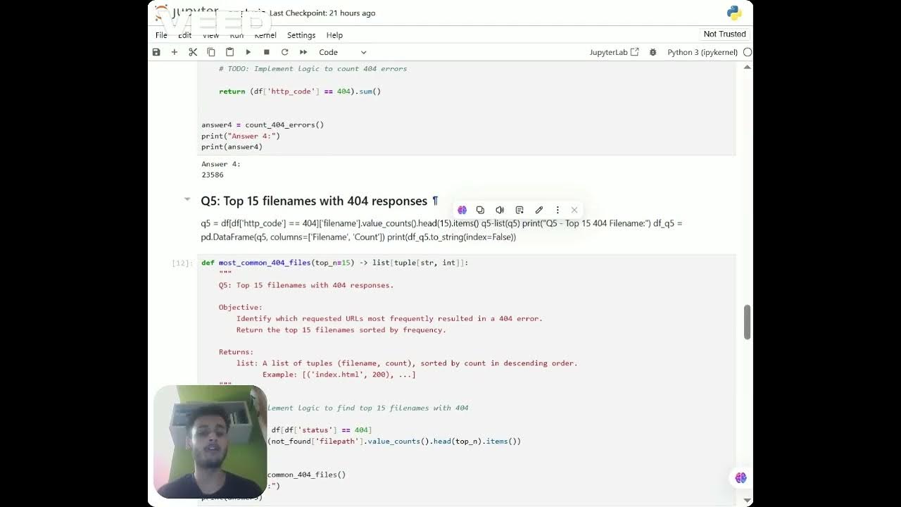 Web Server Log Analysis - Python Take-Home Assessment - YouTube
