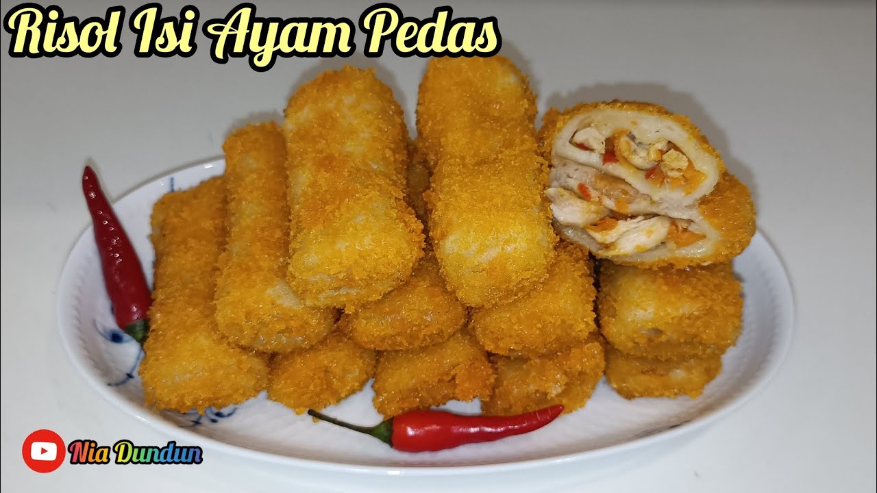 Cara Bikin Risoles Isi Ayam Pedas||sangat gurih - YouTube
