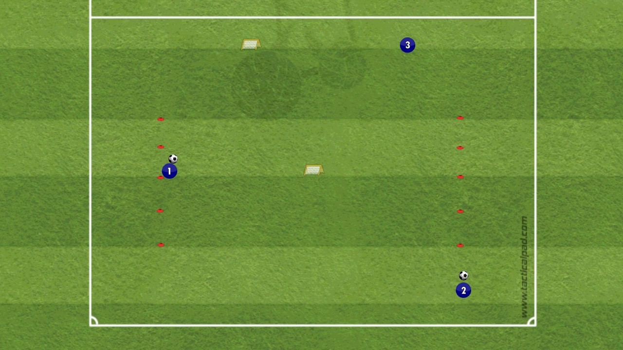 U 10 Technical exercise: dribble, passing and receiving - YouTube