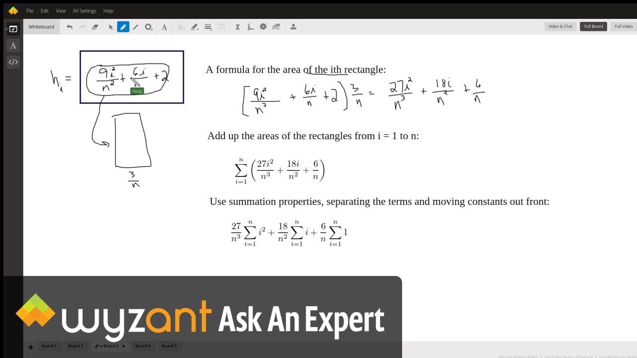 How to you determine a Riemann sum for a function when the number of ...