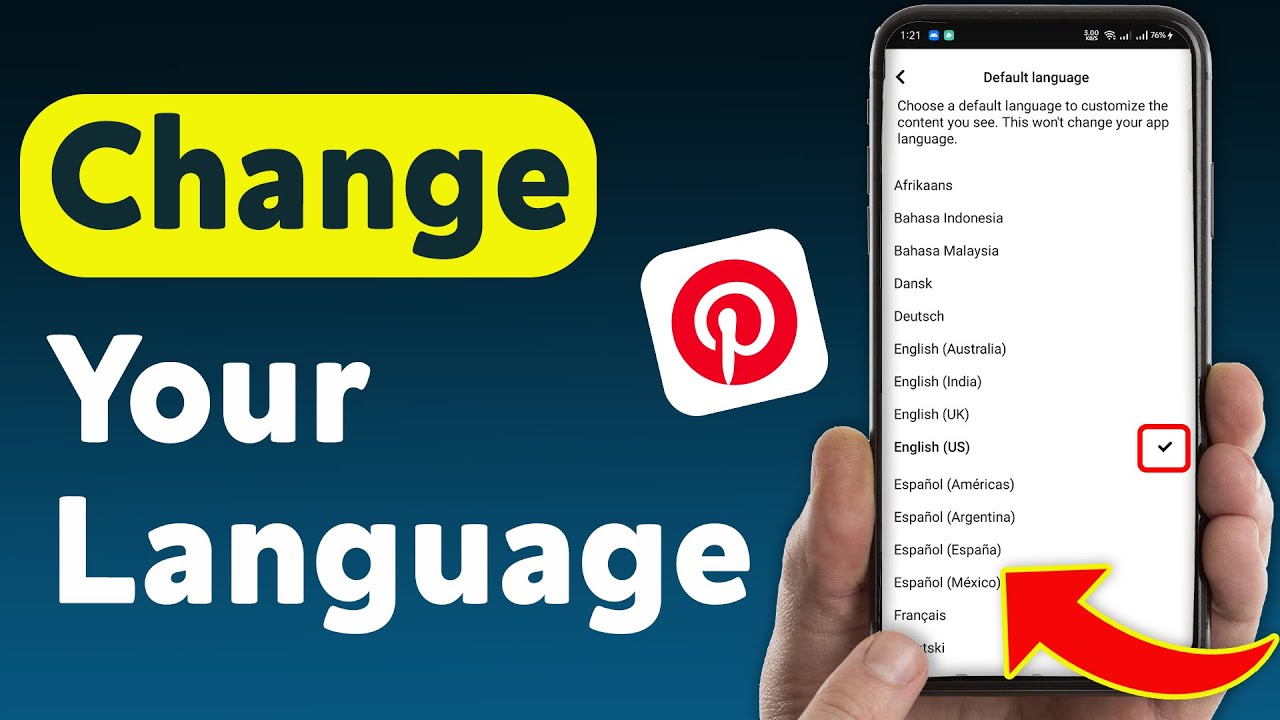 How To Change Your Language On Pinterest (Updated) - YouTube