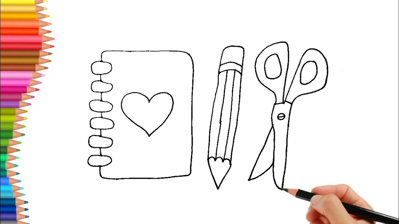 How to draw a Dairy with pencil very simple, somser drawing academy ...