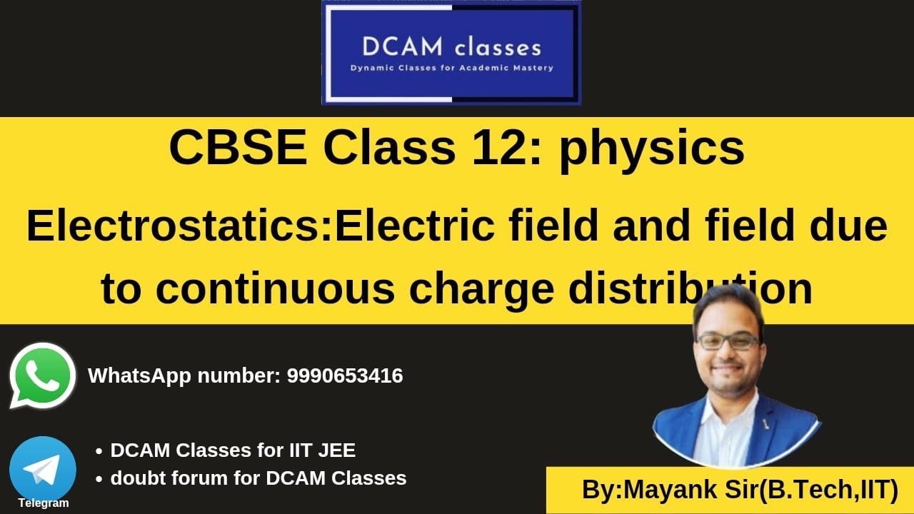 CBSE Class 12 Physics electrostatics -elctric field and continuous ...