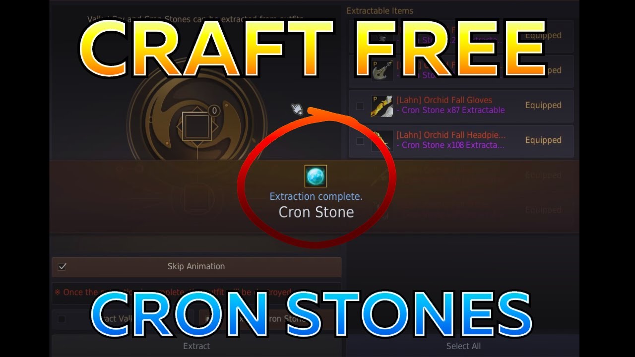 Crafting Cron Stone With the Old Moon Costume Mill in Black Desert ...