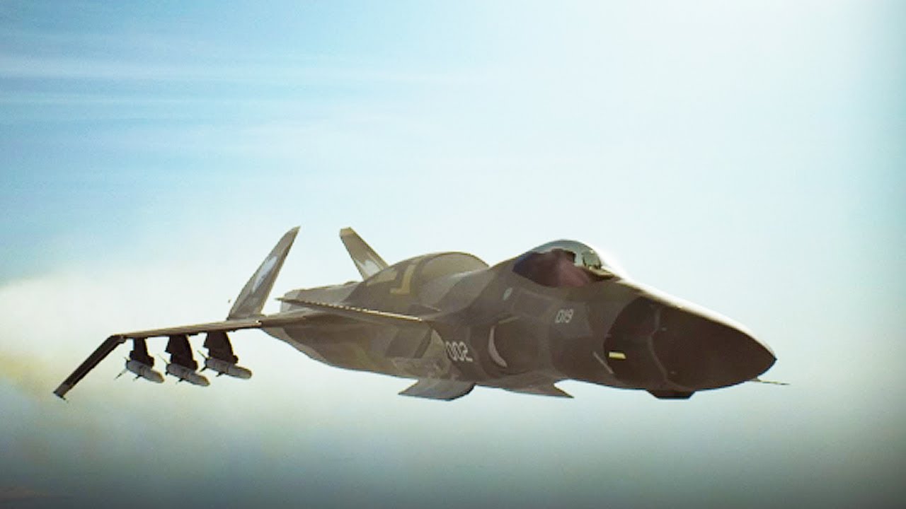 Ace Combat 7 - ASF-X Shinden II ORIGINAL AIRCRAFT DLC Gameplay [PS4 ...