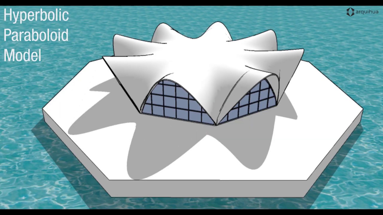 Hyperbolic Paraboloid Model in SketchUp - YouTube