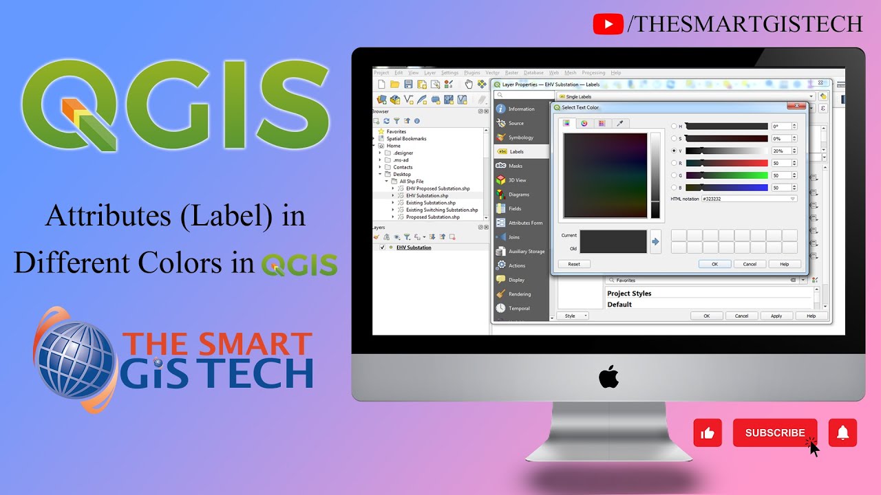 QGIS Colour Labeling | Colour Labeling in QGIS | #qgis #gis #knowledge ...