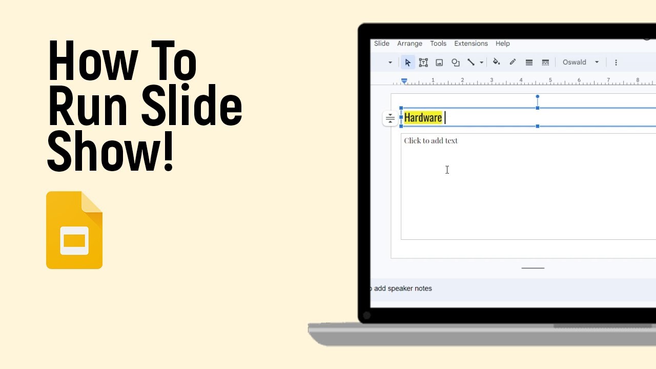 How to Run Slide Show of Google Slides Option [easy] - YouTube
